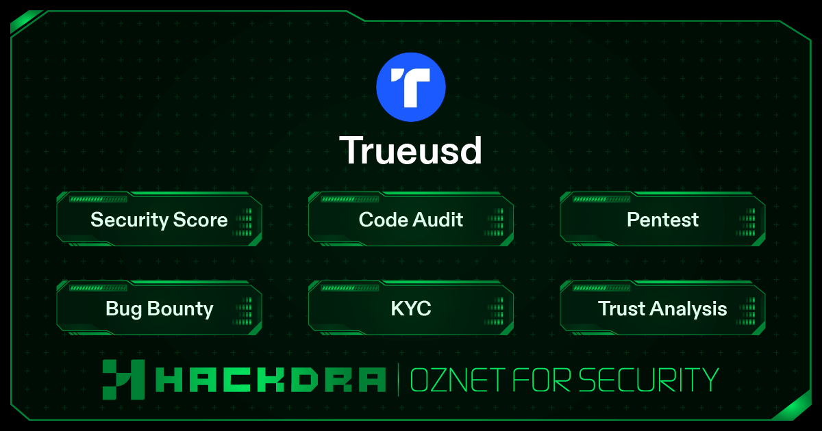 TrueUSD — Hackdra Oznet Security Insight